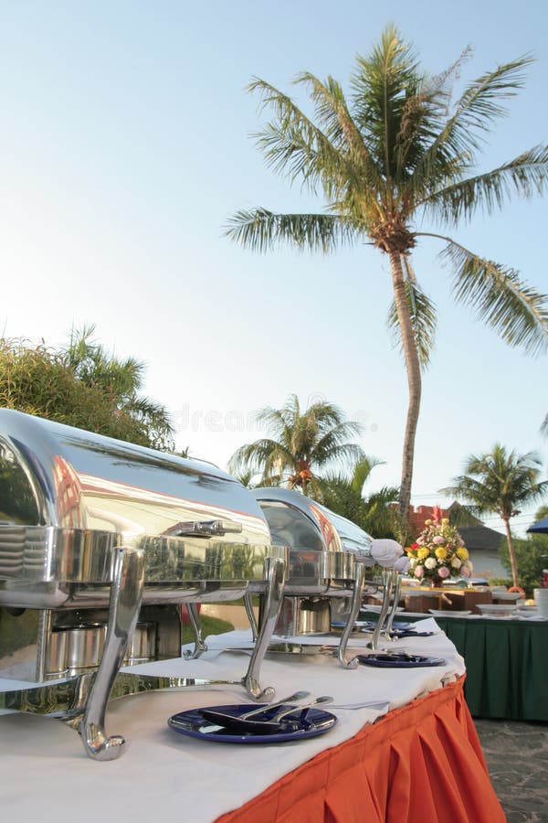 Outdoor catering stock image. Image of dishware, dining - 24555341