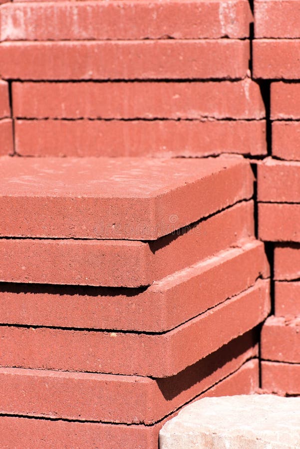 Outdoor Building Materials: Stacked Concrete Masonry Stock Image ...
