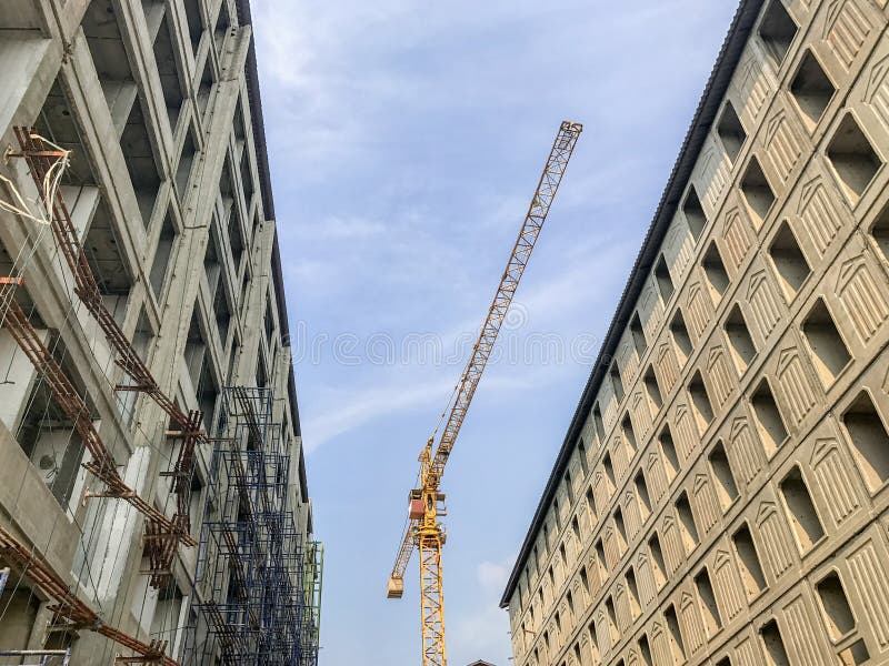 Outdoor Building Under Construction Stock Image - Image of high ...