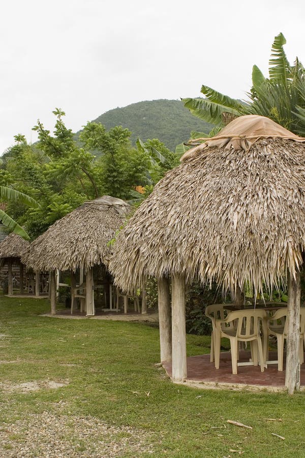 Outdoor Bungalow Huts One stock photo. Image of temperate - 898260