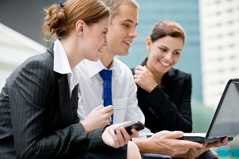 Outdoor Business stock photo. Image of smart, computer - 4805976