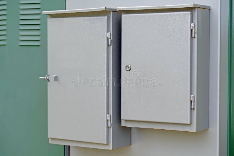 Outdoor Cabinets for Electrical Equipment Stock Image - Image of power ...