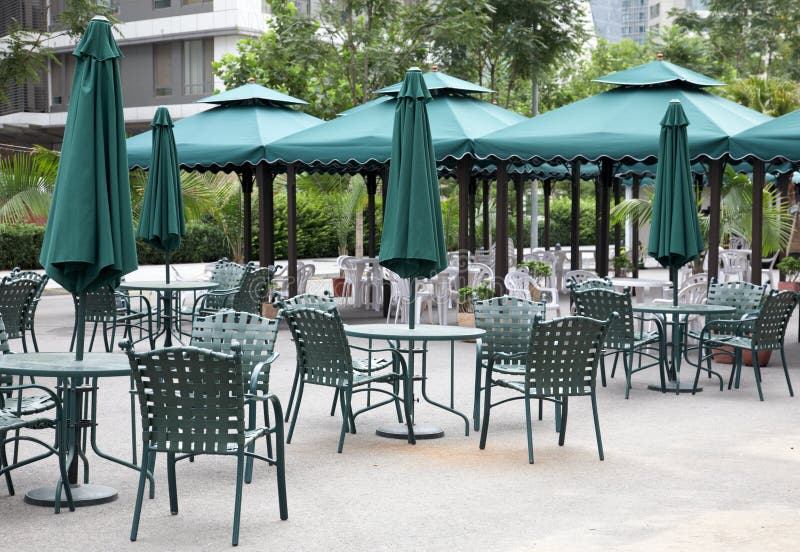 Outdoor cafe stock image. Image of seat, green, exterior - 10709599
