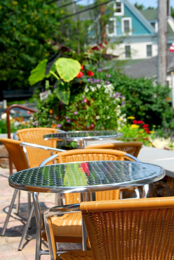 Outdoor cafe stock photo. Image of sunny, summer, furniture - 1647898