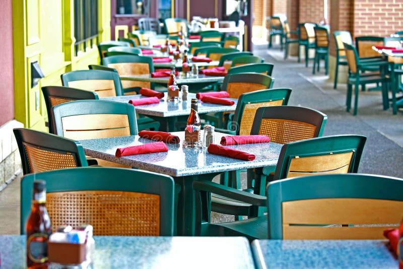 Colorful Garden Cafe stock image. Image of chair, street - 23833767
