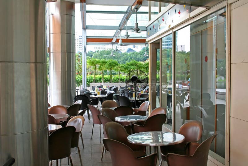 Outdoor cafe furniture stock photo. Image of dining, wooden - 4886962