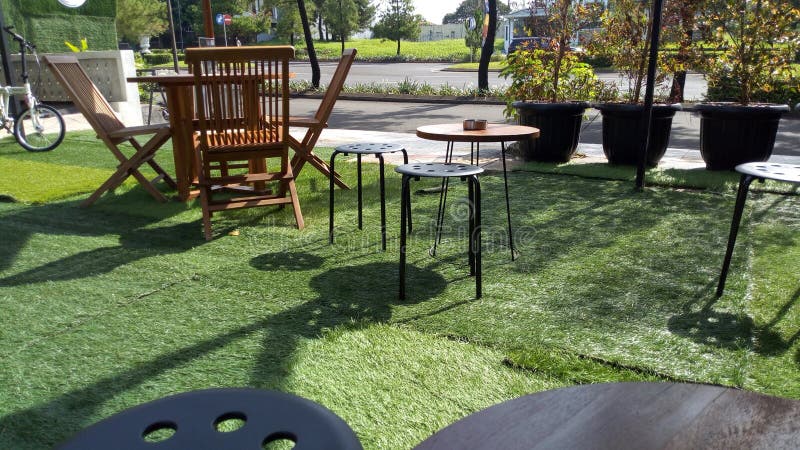 Outdoor Cafe for Hangout and Tea Time in the Evening Stock Image ...