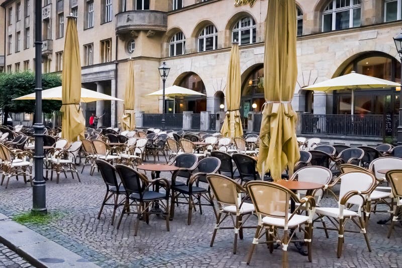 Outdoor Cafe in Germany editorial photo. Image of walkway - 44982311