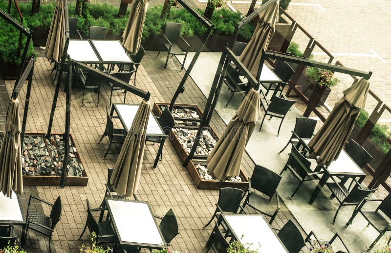Outdoor cafe stock photo. Image of furniture, street - 53782458