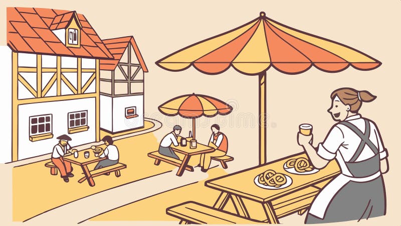 Outdoor Cafe Scene, Casual Dining Experience. Vector Design Generative ...