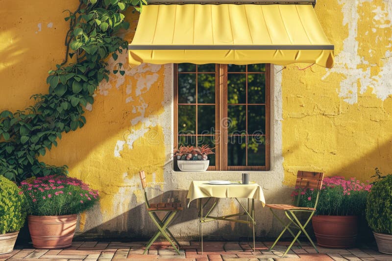 Outdoor cafe seating area stock photo. Image of restaurant - 370730896