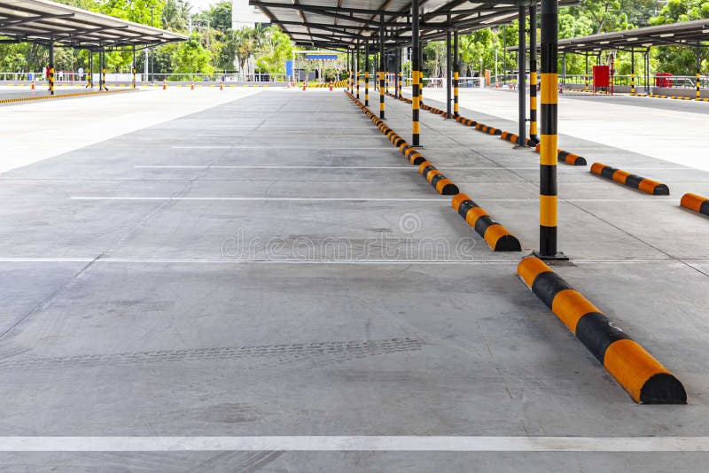 Outdoor Car Parking Spaces at Building Office Stock Image - Image of ...