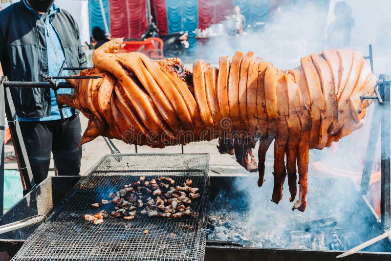 Outdoor Charcoal Barbeque stock image. Image of firewood - 269100589