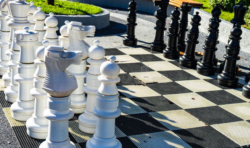 Outdoor chess game stock image. Image of chess, play - 237575883