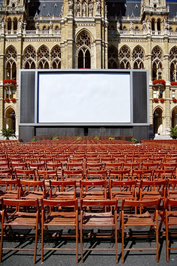 Outdoor cinema stock image. Image of billboard, film - 33359959