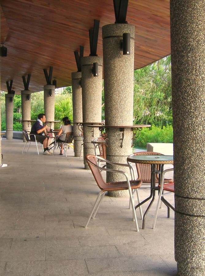 Outdoor Coffee Shop stock photo. Image of park, shrubs - 144034