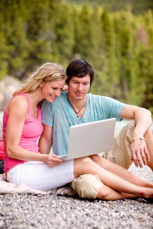 Camping Computer stock image. Image of computer, friendship - 10932745