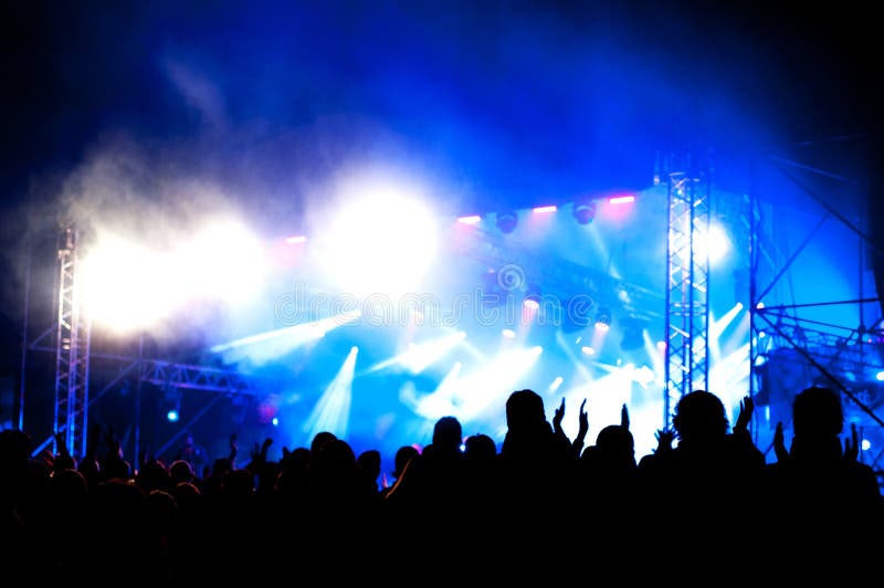 Outdoor concert stock photo. Image of gesture, lighting - 57566658
