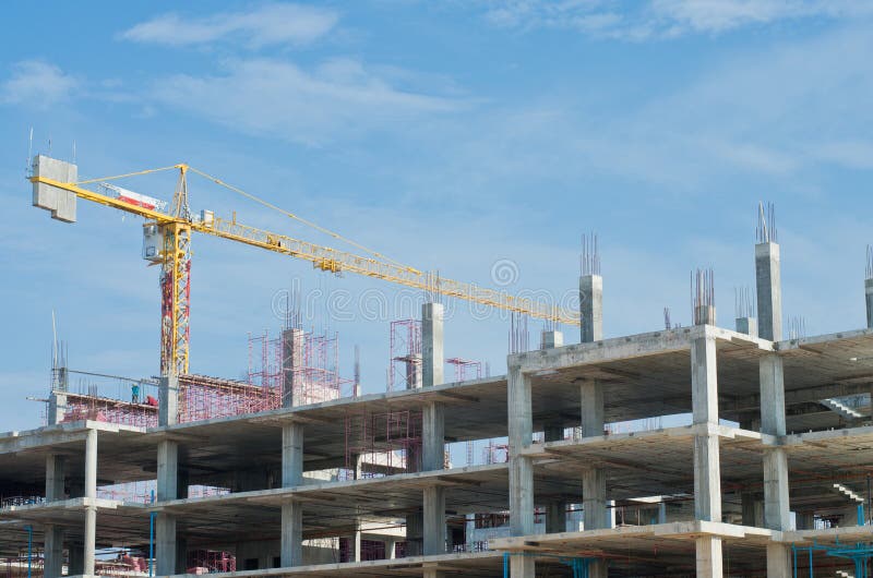 Outdoor Construction Building Stock Image - Image of workman, post ...