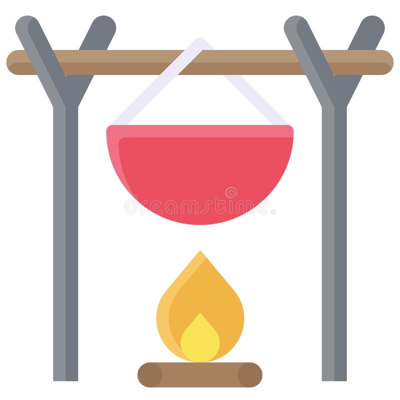 Outdoor Cooking Icon, Summer Vacation Related Vector Stock Vector ...
