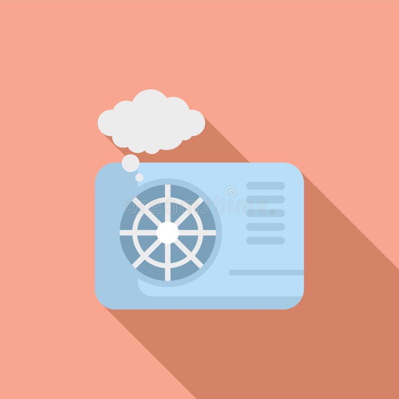 Outdoor Cooling Unit Icon Flat Vector. Air Conditioner Repair Stock ...