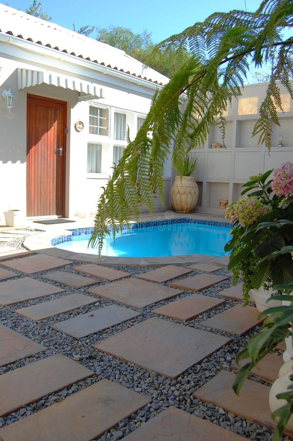 Outdoor courtyard stock image. Image of flower, sunbathe - 11021427