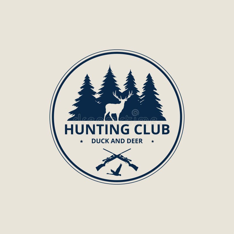 Outdoor Deer Hunting Sport Vector Logo Design Stock Illustration ...