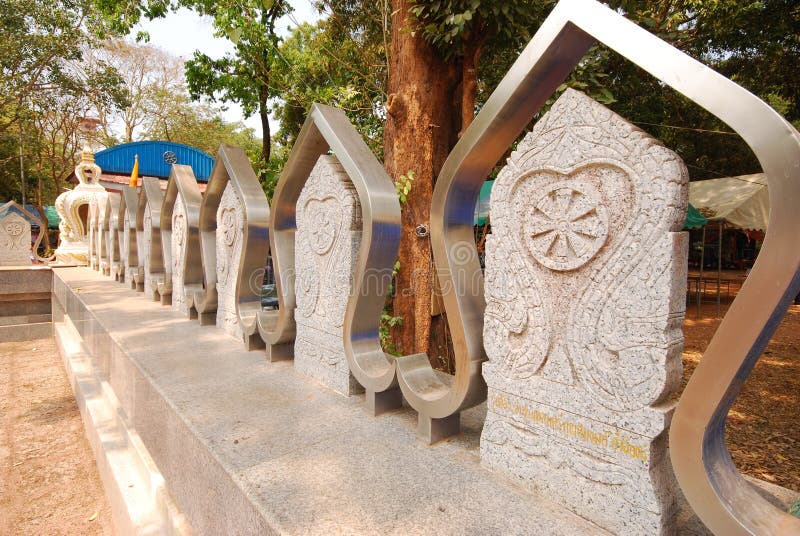 Outdoor Design Temple in Thailand Stock Image - Image of abstract, blue ...