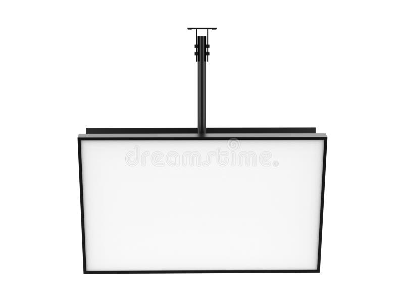 Outdoor Digital Ceiling Mounted Display Screen Mockup Template. Stock ...