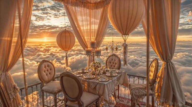 Outdoor Dining Space in the Sky with Expansive Windows on Both Sides ...