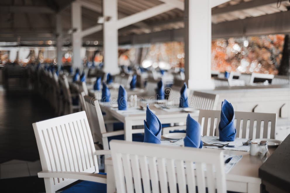 Outdoor Dining Tables in Maldives Stock Image - Image of beautiful ...