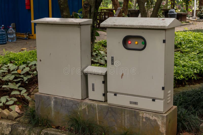Outdoor Electric Control Box. Circuit Controller Box Stock Photo ...