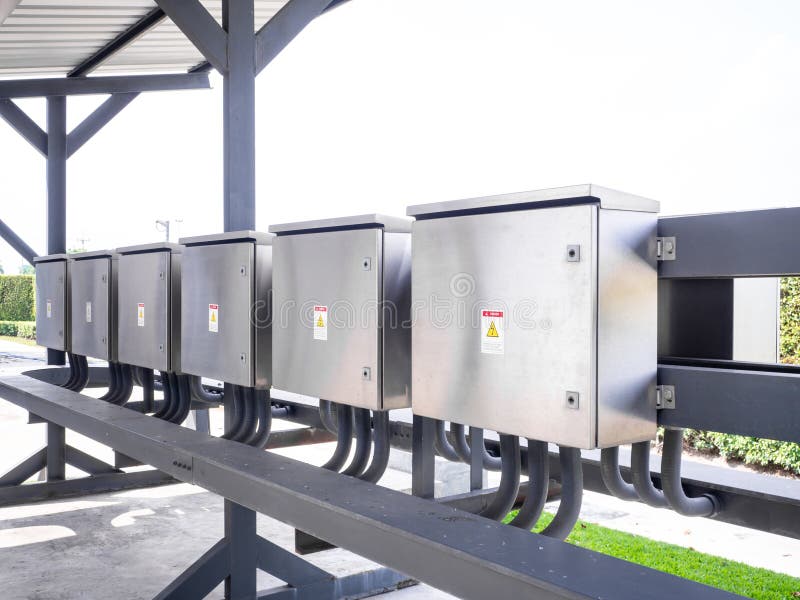 Outdoor Electric Control Box. Circuit Controller Box Stock Image ...