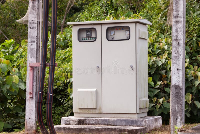 Outdoor Electric Control Box in the Roadside Stock Image - Image of ...