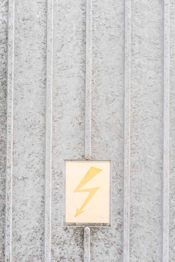 Outdoor Electricity Box Transformer with Lightning Warning Texture ...