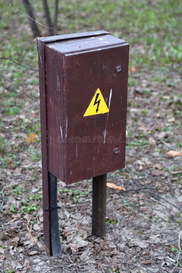 Outdoor Electricity Meter Board Stock Image - Image of triangular ...