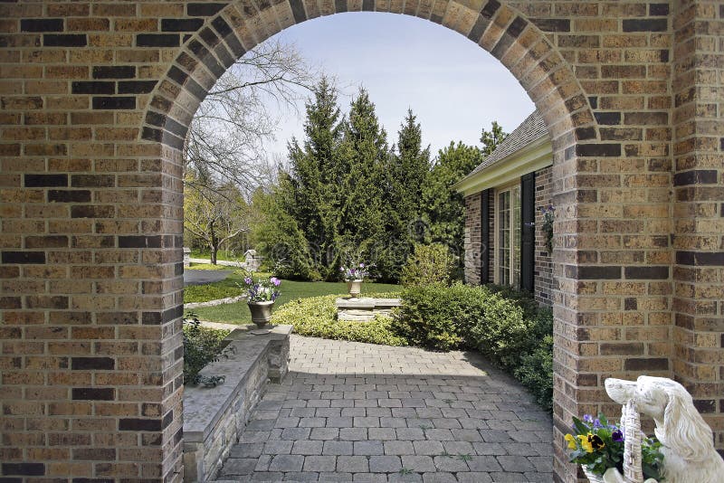 Outdoor entry way stock image. Image of home, luxurious - 15990493