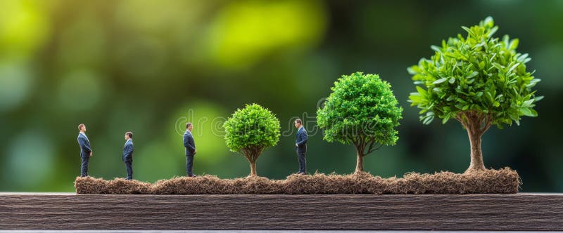 In an Outdoor Environment, Several Business Professionals in Suits ...