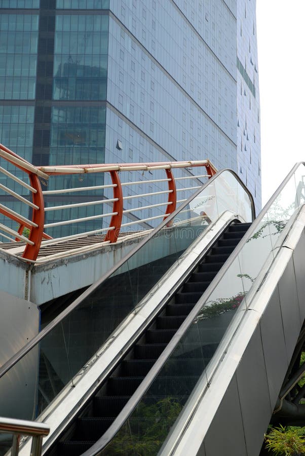 City outdoor escalator stock image. Image of goal, exterior - 22707513