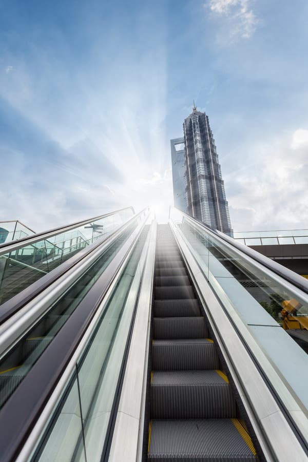 Outdoor escalator stock image. Image of handrails, steps - 28094095