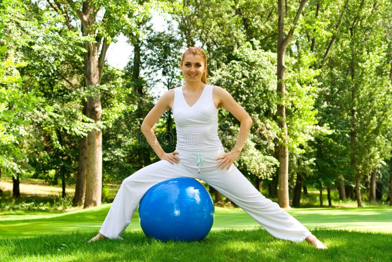 Outdoor exercise stock photo. Image of muscular, healthy - 5373520