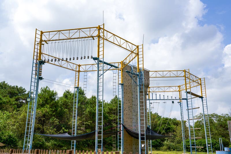 Outdoor Expansion Exercise Camp Facilities in the Park Stock Image ...