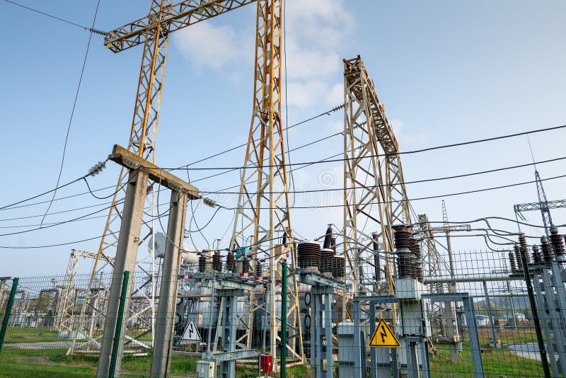 The Outdoor Extra High Voltage Power Transformer. a High-voltage Power ...