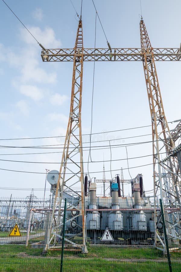 The Outdoor Extra High Voltage Power Transformer. a High-voltage Power ...