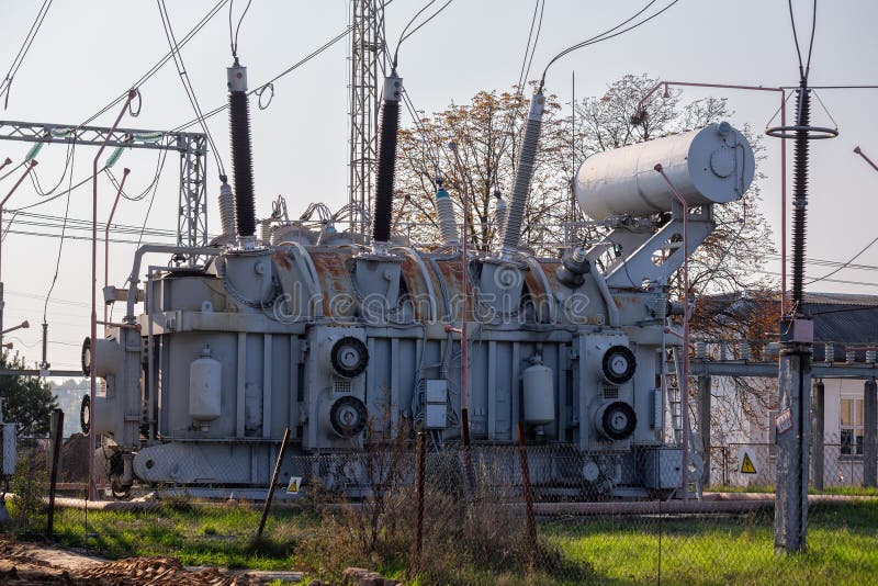 The Outdoor Extra High Voltage Power Transformer. a High-voltage Power ...