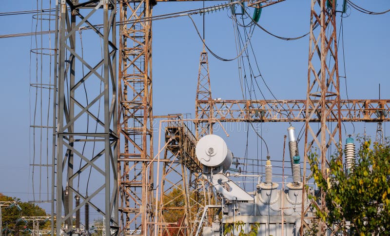 The Outdoor Extra High Voltage Power Transformer. a High-voltage Power ...