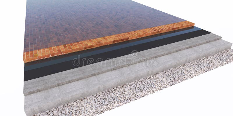 3 D Layered Outdoor Floor. Isometric Floor Section Layers. Stock Photo ...