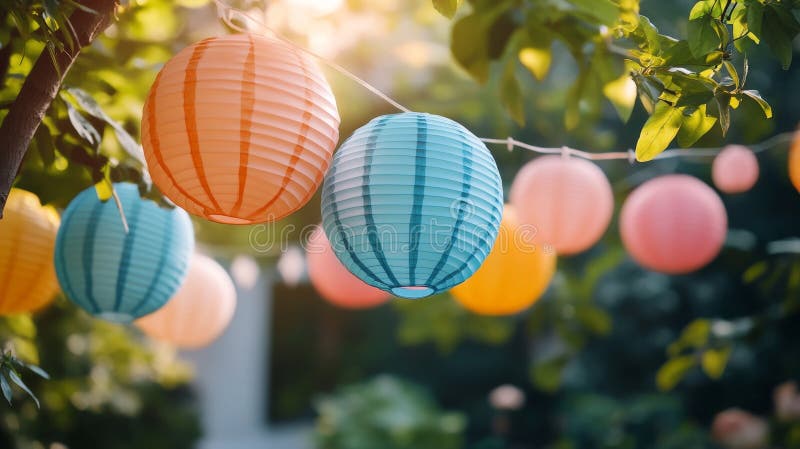 Outdoor Gathering Featuring Floral Decorations and Soft Lighting ...