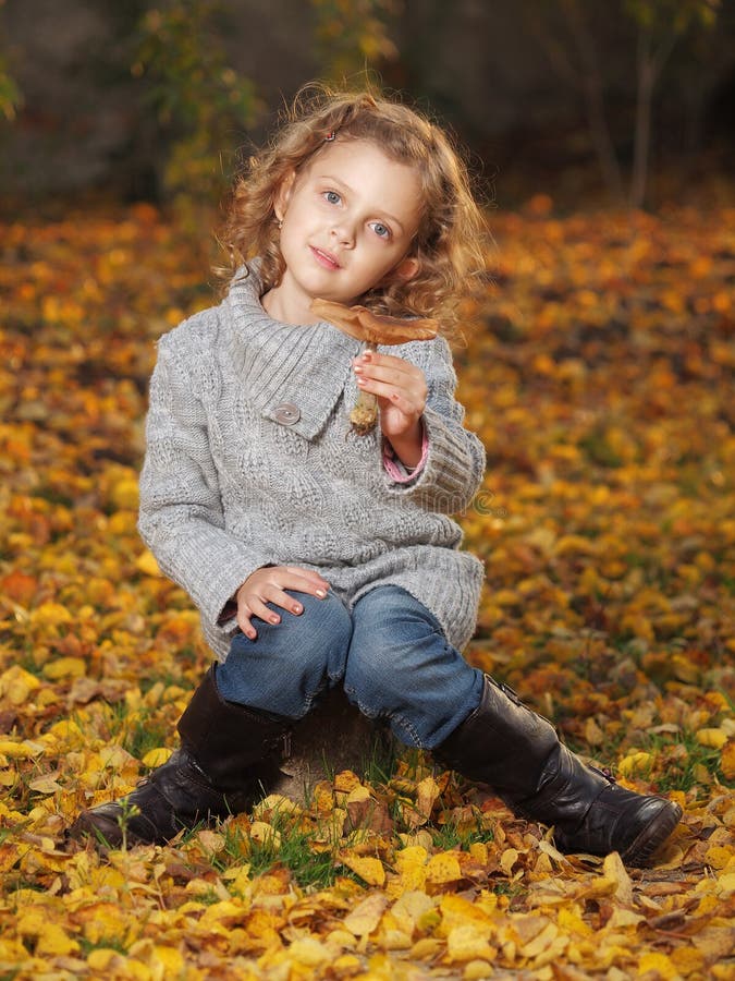 Outdoor girl stock photo. Image of child, young, fall - 27708854