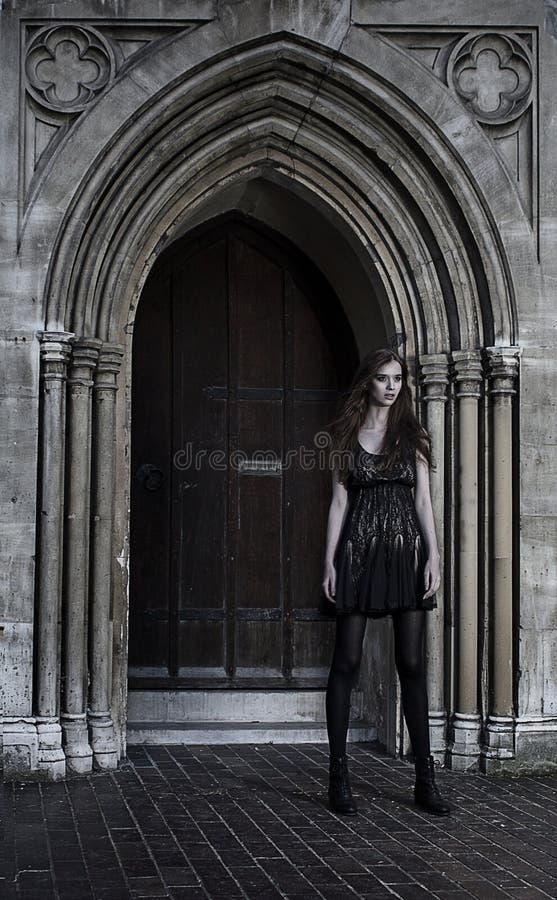 Outdoor Gothic stock photo. Image of lady, face, dress - 28701696